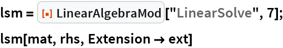 LinearAlgebraMod | Wolfram Function Repository