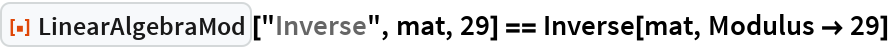 LinearAlgebraMod | Wolfram Function Repository