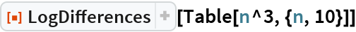 LogDifferences | Wolfram Function Repository
