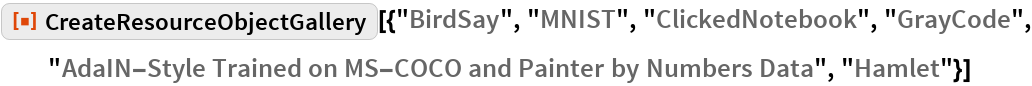 CreateResourceObjectGallery | Wolfram Function Repository
