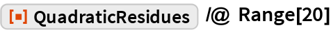 QuadraticResidues | Wolfram Function Repository