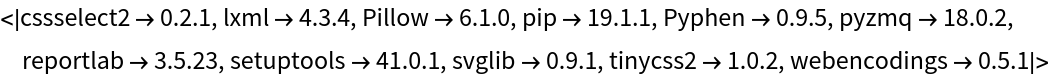 PythonPackageList | Wolfram Function Repository