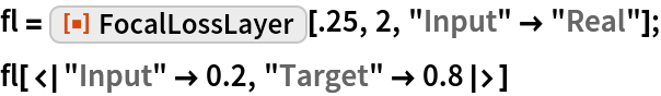 FocalLossLayer | Wolfram Function Repository