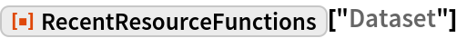 RecentResourceFunctions | Wolfram Function Repository