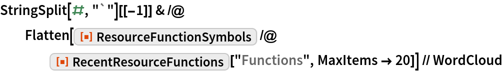 RecentResourceFunctions | Wolfram Function Repository