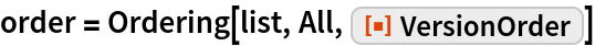 VersionOrder | Wolfram Function Repository