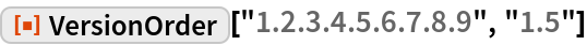 VersionOrder | Wolfram Function Repository
