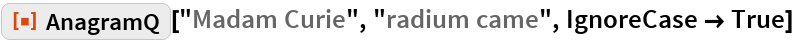 AnagramQ | Wolfram Function Repository