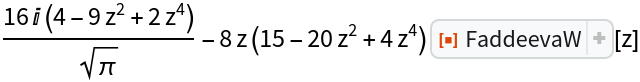 FaddeevaW | Wolfram Function Repository
