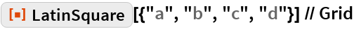 LatinSquare | Wolfram Function Repository