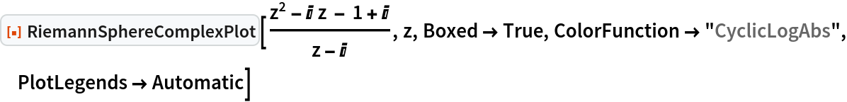 RiemannSphereComplexPlot | Wolfram Function Repository