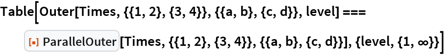 ParallelOuter | Wolfram Function Repository