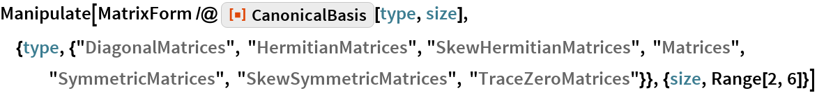 CanonicalBasis | Wolfram Function Repository