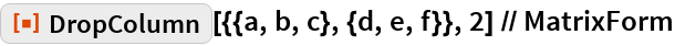 DropColumn | Wolfram Function Repository