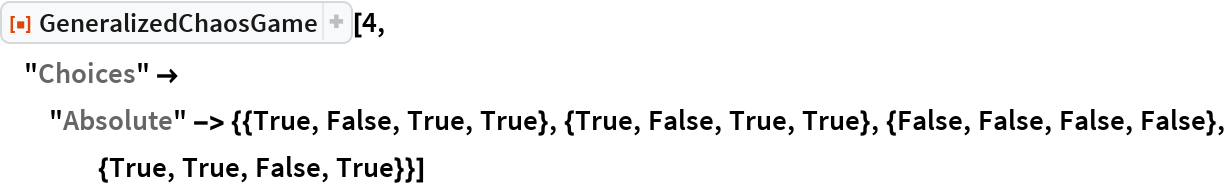 GeneralizedChaosGame | Wolfram Function Repository