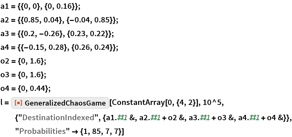 GeneralizedChaosGame | Wolfram Function Repository