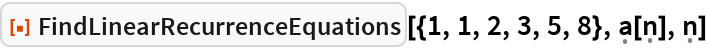 FindLinearRecurrenceEquations | Wolfram Function Repository