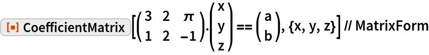 CoefficientMatrix | Wolfram Function Repository