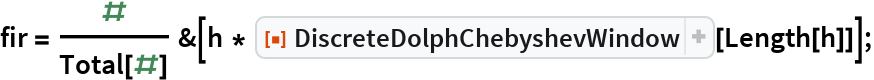 DiscreteDolphChebyshevWindow | Wolfram Function Repository