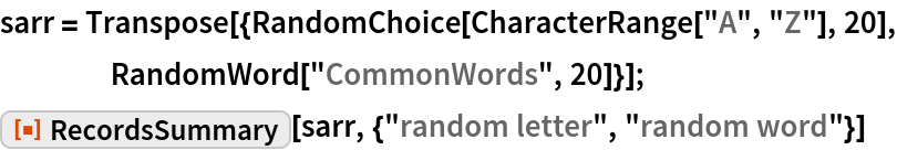 RecordsSummary | Wolfram Function Repository