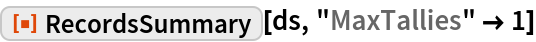 RecordsSummary | Wolfram Function Repository