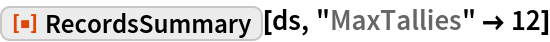 RecordsSummary | Wolfram Function Repository