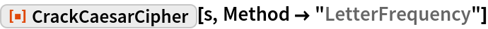 CrackCaesarCipher | Wolfram Function Repository