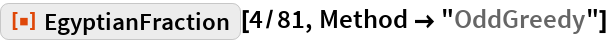 EgyptianFraction | Wolfram Function Repository