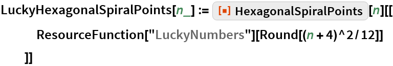 HexagonalSpiralPoints | Wolfram Function Repository