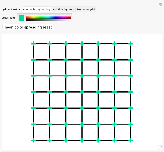 optical illusion dots between squares