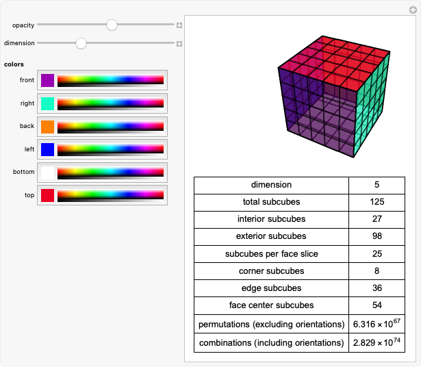 Rubik's Cube Different Colors